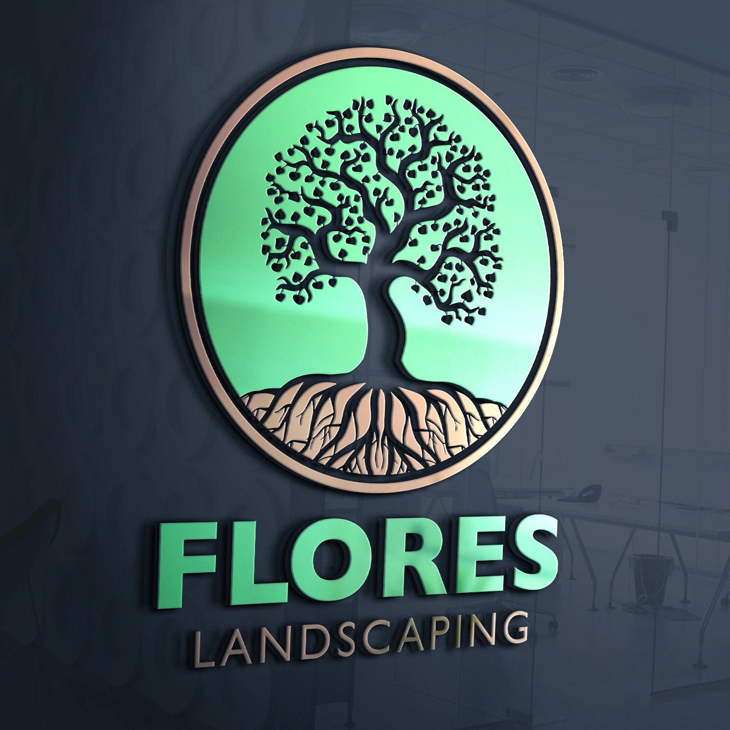 Landscaping Tree Logo Landscaping Company Logo Stock Illustrations