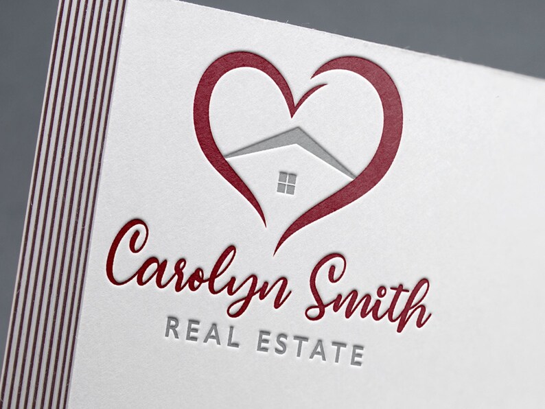 Realtor Logo Real Estate Logo Heart Logo House Logo - Etsy