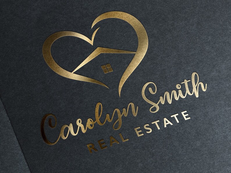 Realtor Logo Real Estate Logo Heart Logo House Logo - Etsy