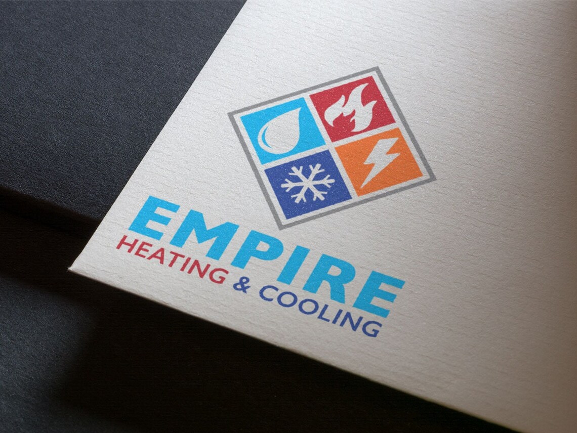 HVAC Company Logo Design Heating & Cooling Business Logo - Etsy
