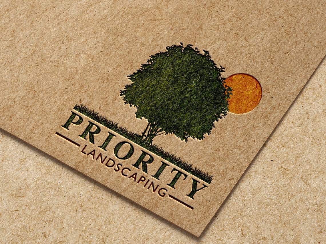 Landscape Logo Design Tree Logo Grass Logo Landscaping - Etsy