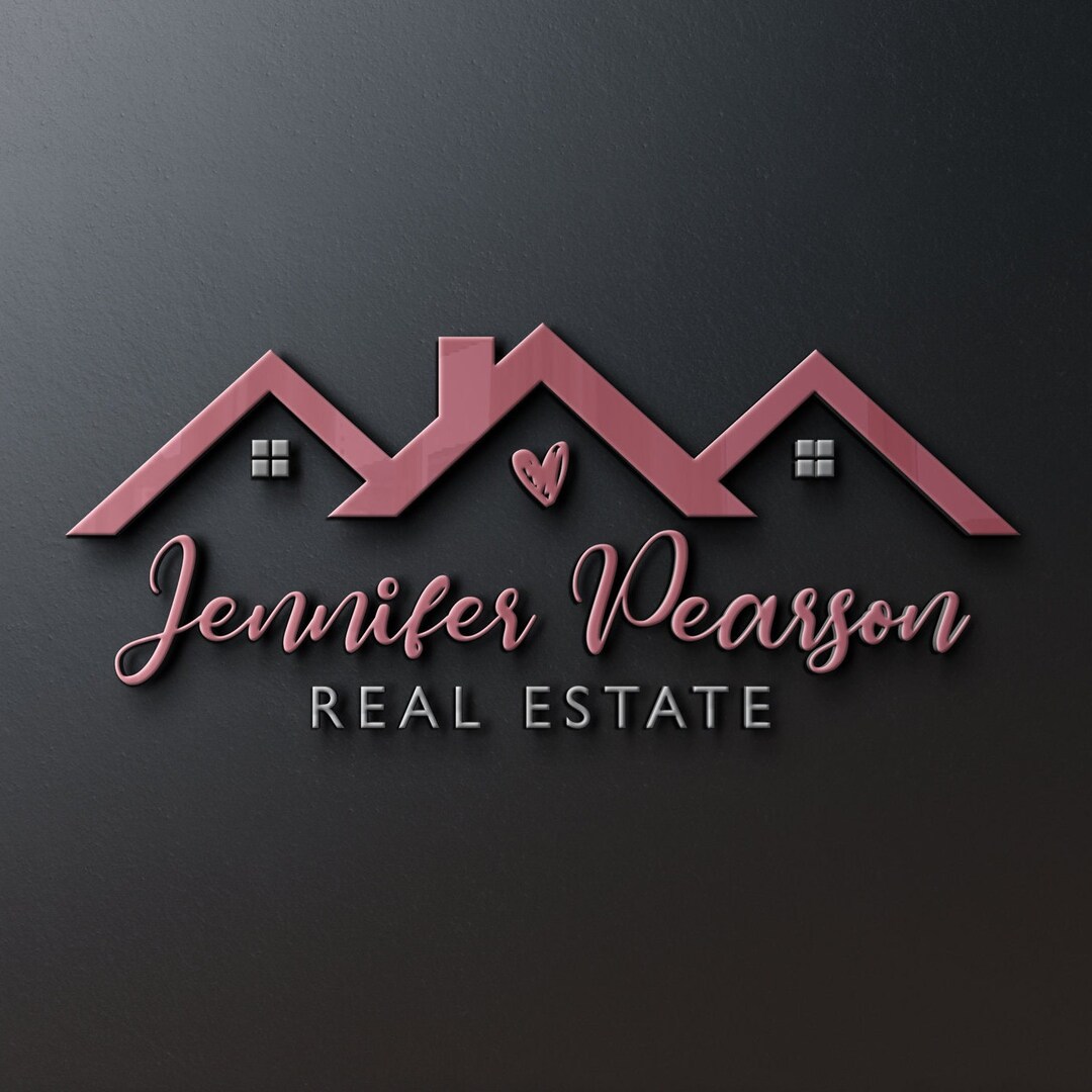 Real Estate Logo Heart Logo Heart Design House Real Estate Logo Realtor ...