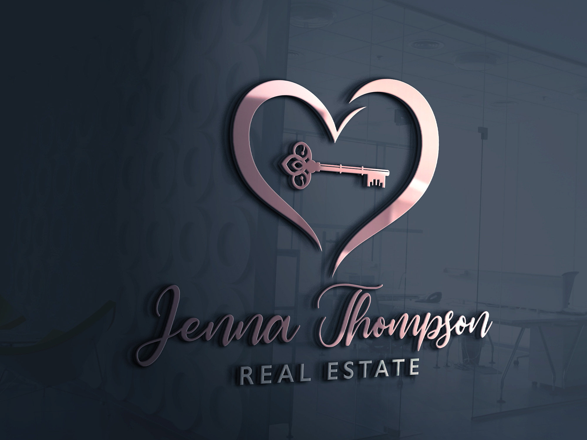 Realtor Logo Design | Vintage Key Design | Heart Logo Design | Real ...