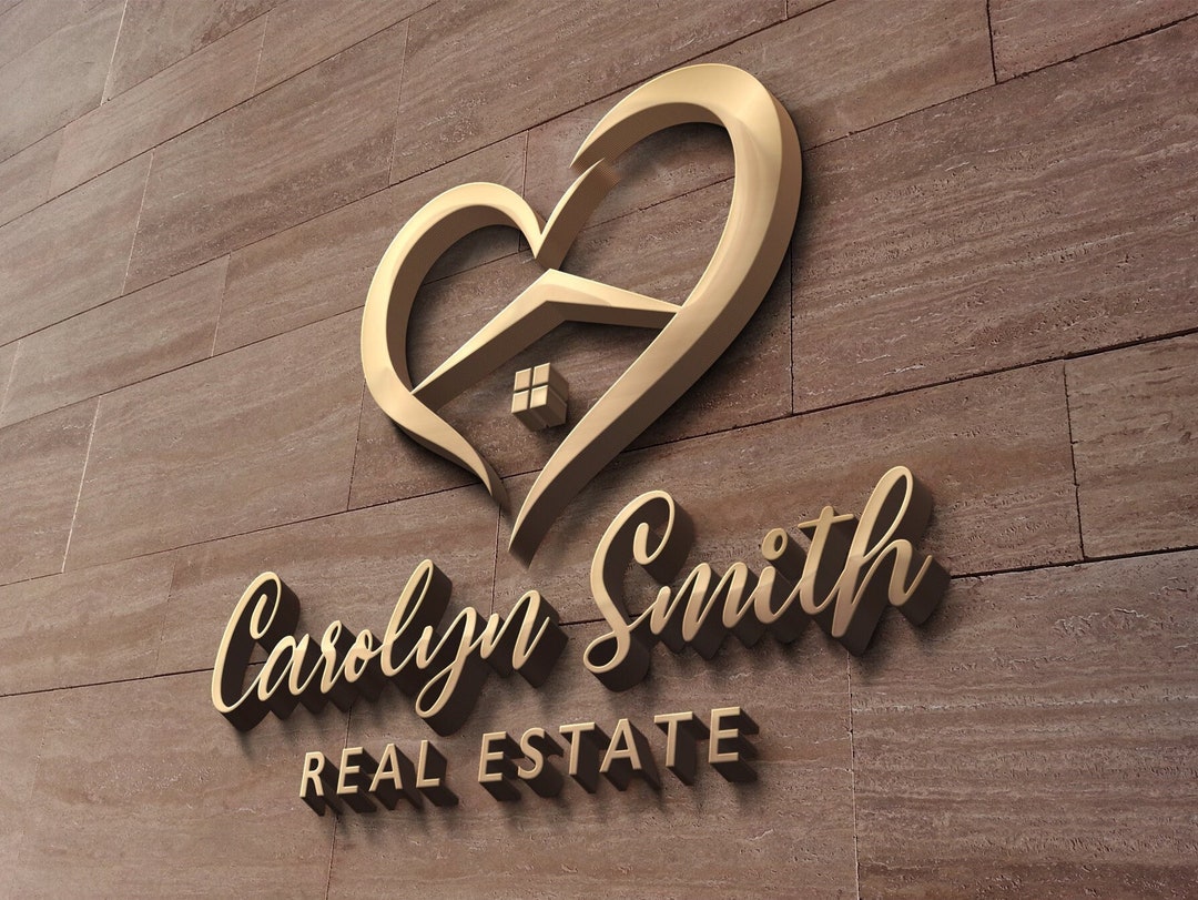 Realtor Logo Real Estate Logo Heart Logo House Logo - Etsy