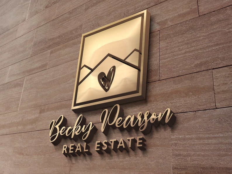 Real Estate Logo Realtor Logo Logo Design Heart Design - Etsy