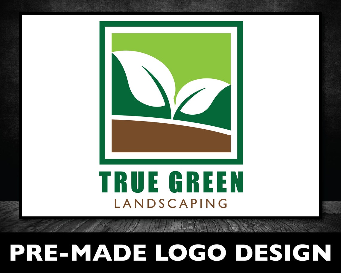 Logo Design Leaf Logo Grass Logo Landscaping Logo Lawn | Etsy