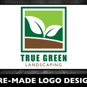 Logo Design Leaf Logo Grass Logo Landscaping Logo Lawn | Etsy