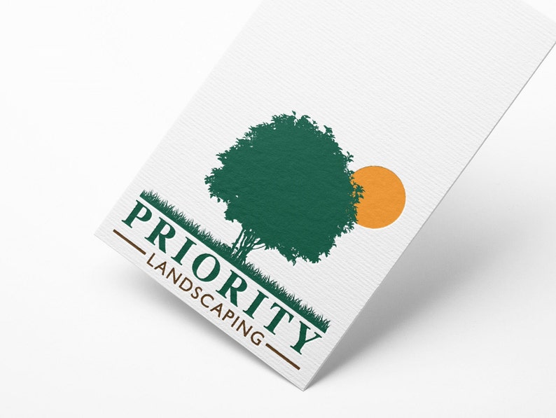 Landscape Logo Design Tree Logo Grass Logo Landscaping - Etsy