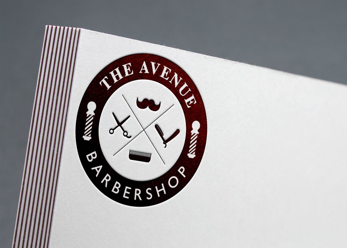 Professional Barber Logo Parlor Shop Logo Men's Hair - Etsy