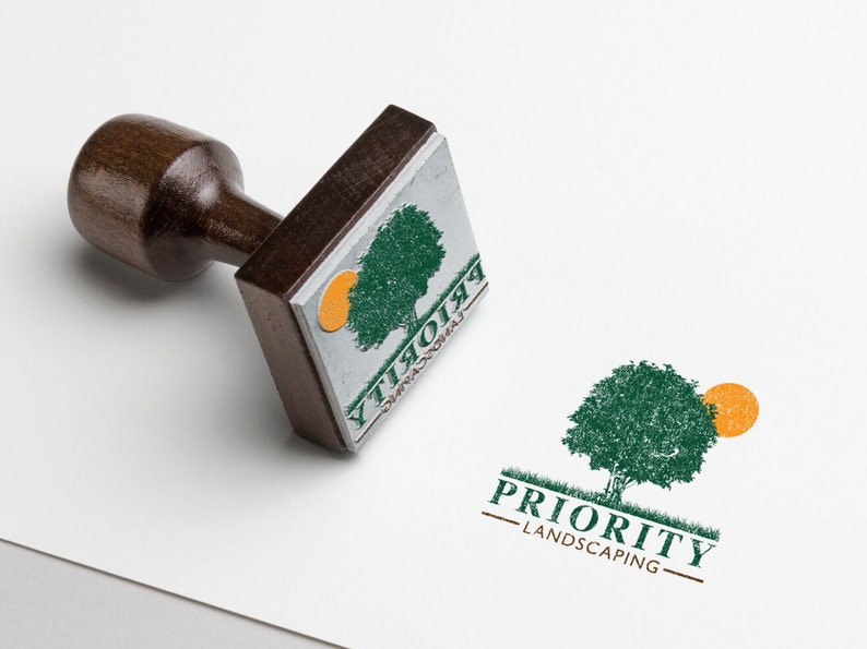 Landscape Logo Design Tree Logo Grass Logo Landscaping - Etsy