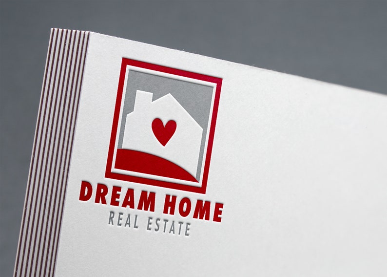 Realtor Logo Design Real Estate Logo Heart Logo Heart | Etsy