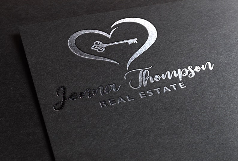 Realtor Logo Design | Vintage Key Design | Heart Logo Design | Real ...