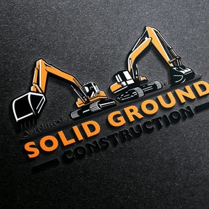 Construction Logo Design | Excavation Business Logo | Excavator Logo ...