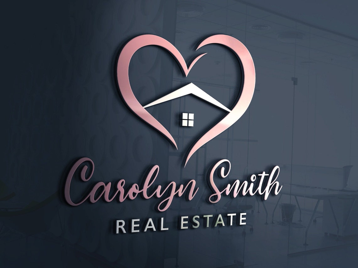 Realtor Logo Real Estate Logo Heart Logo House Logo - Etsy