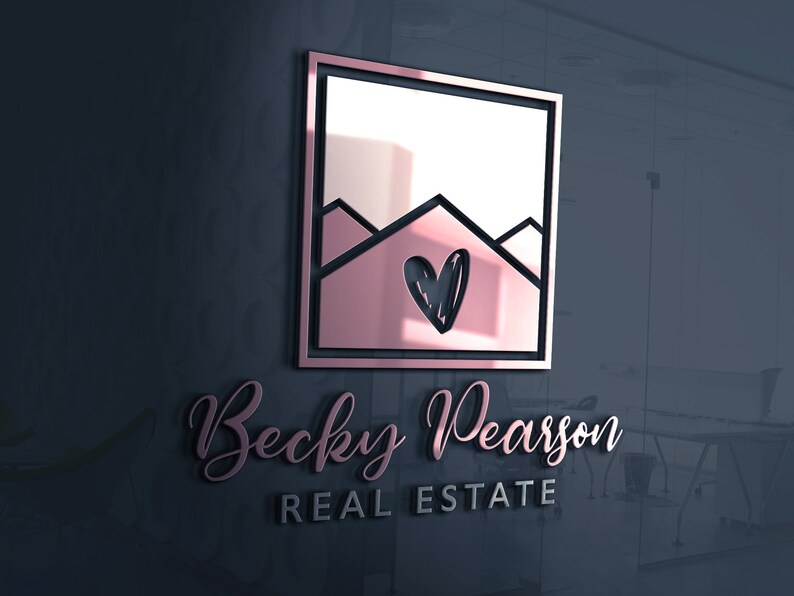 Real Estate Logo Realtor Logo Logo Design Heart Design - Etsy