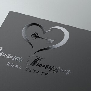 Realtor Logo Design | Vintage Key Design | Heart Logo Design | Real ...
