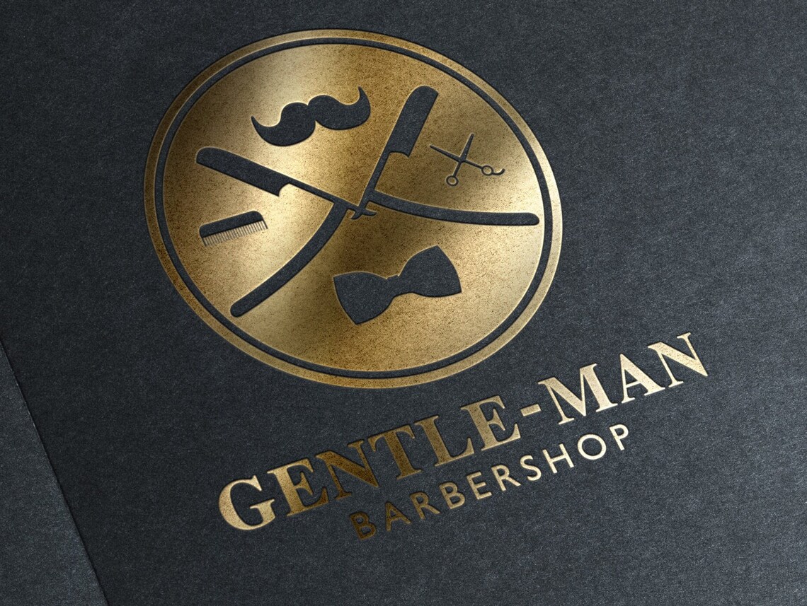 Barbershop Logo Design Professional Logo Hair Stylist Logo | Etsy