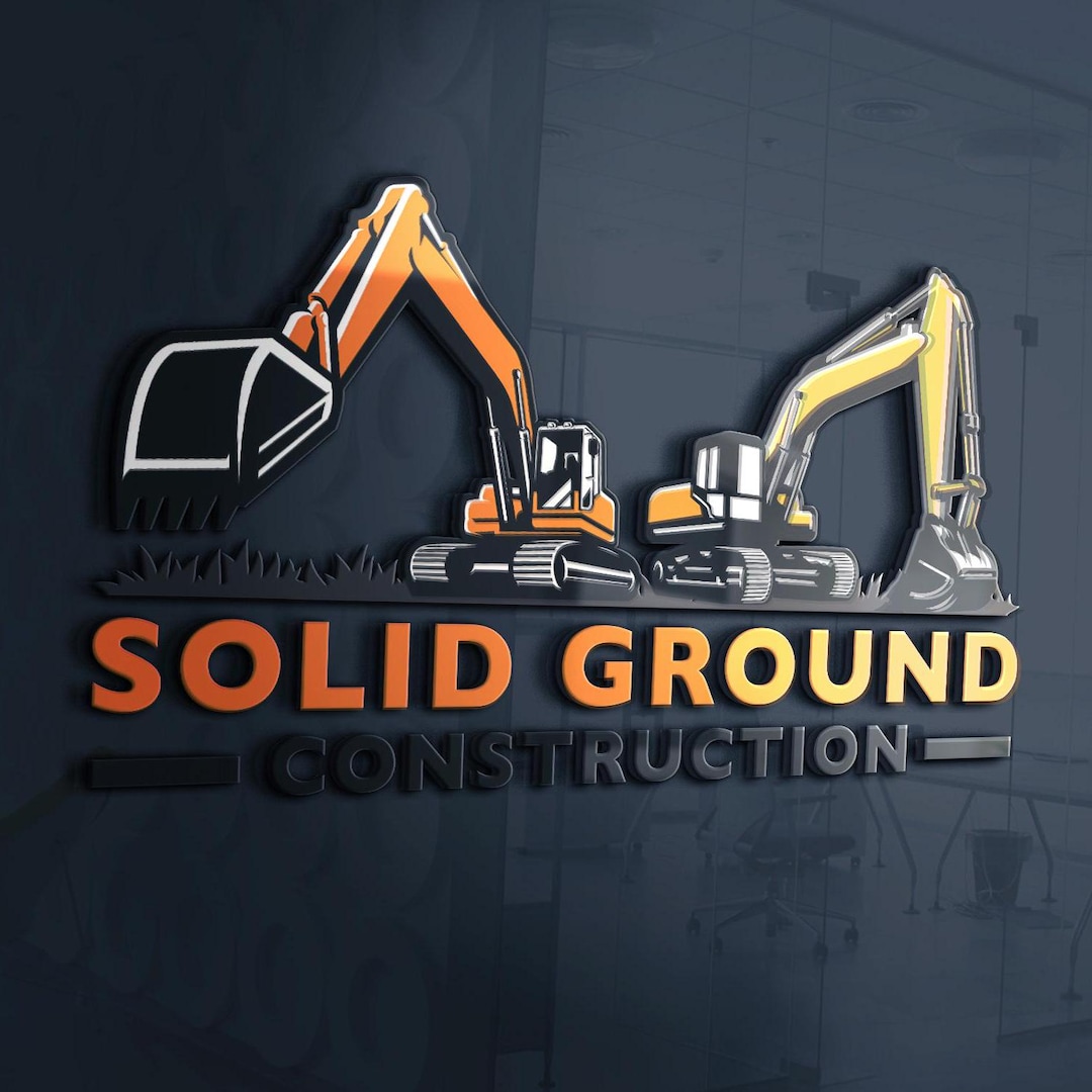 Construction Logo Design | Excavation Business Logo | Excavator Logo ...