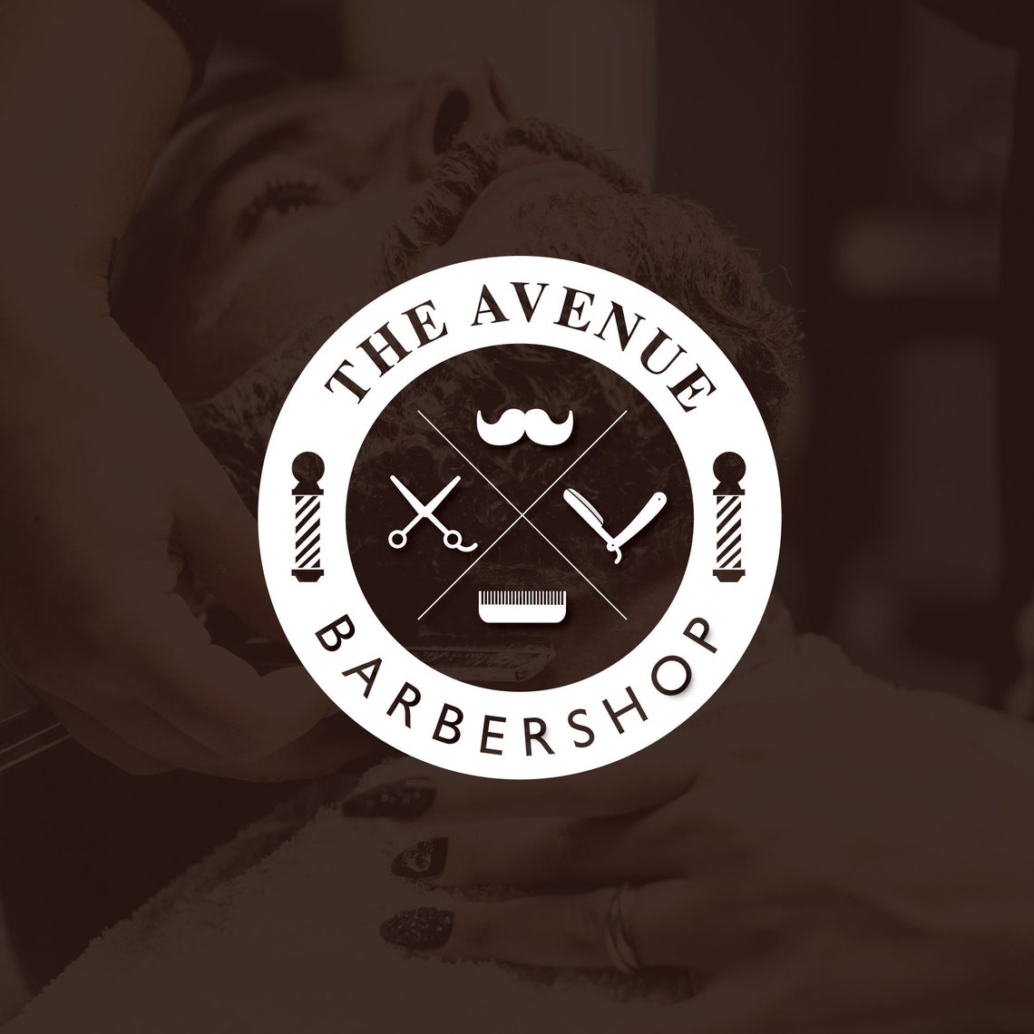 Professional Barber Logo Parlor Shop Logo Men's Hair | Etsy