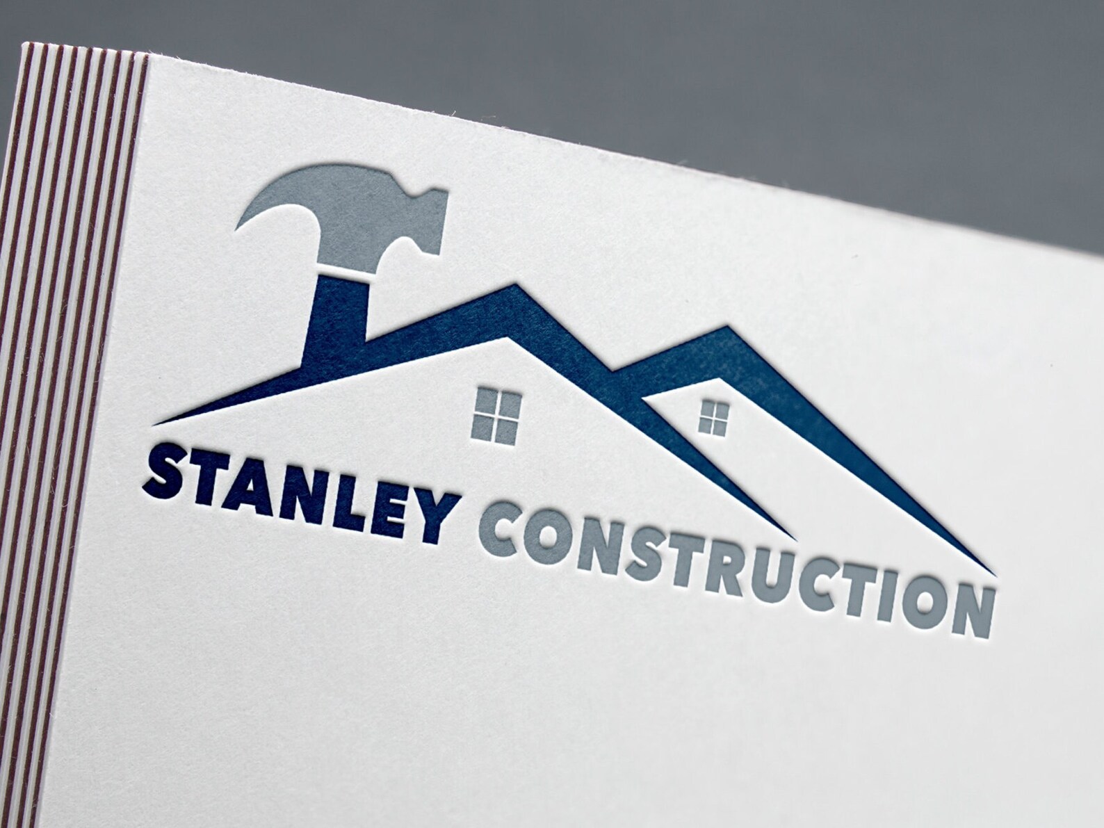 Construction Business Logo Design Home Repair Logo Roofer Etsy