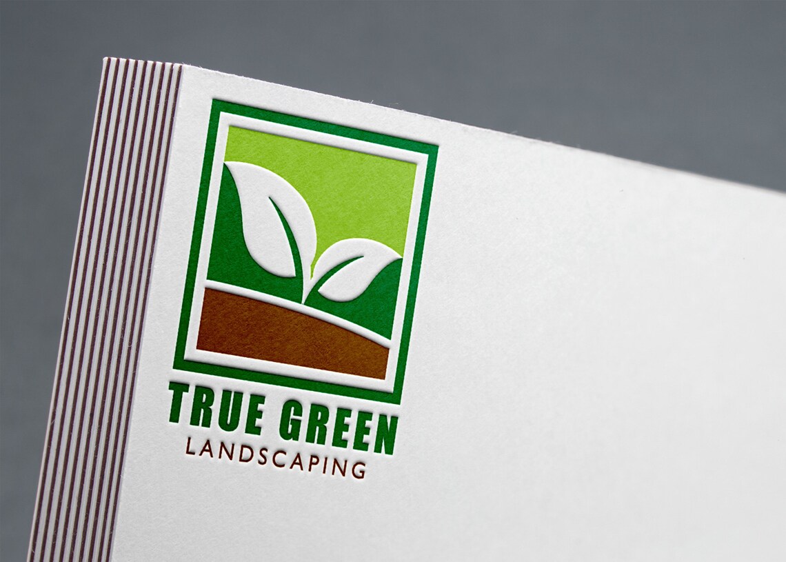 Logo Design Leaf Logo Grass Logo Landscaping Logo Lawn | Etsy