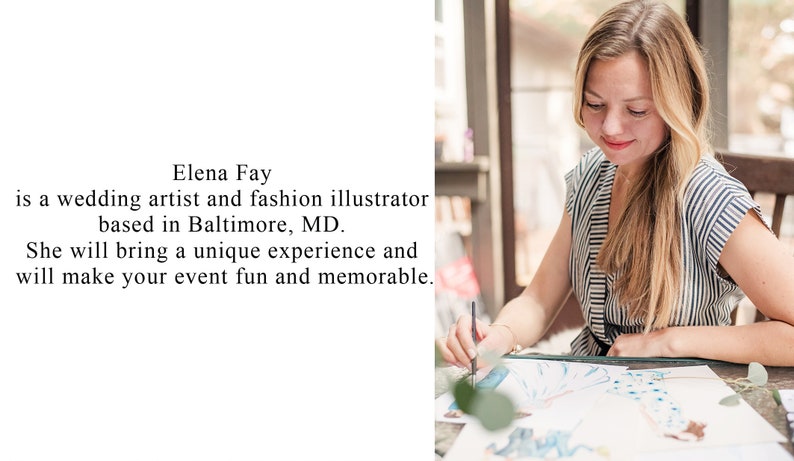 Live Wedding Sketching Wedding Guest Portraits Maryland - Etsy