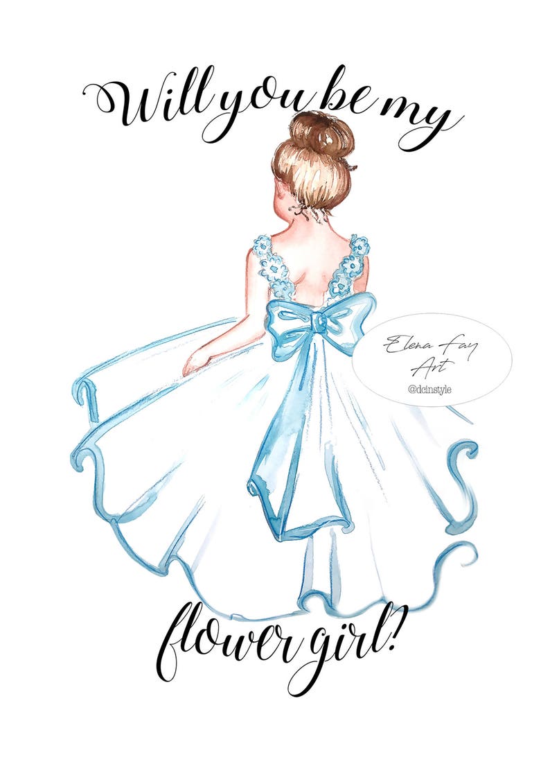 Printable Card Flower Girl Wedding Printable Instant | Etsy