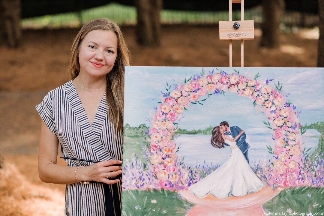 Live Wedding Painting, Maryland Wedding Painter, East Coast Wedding ...