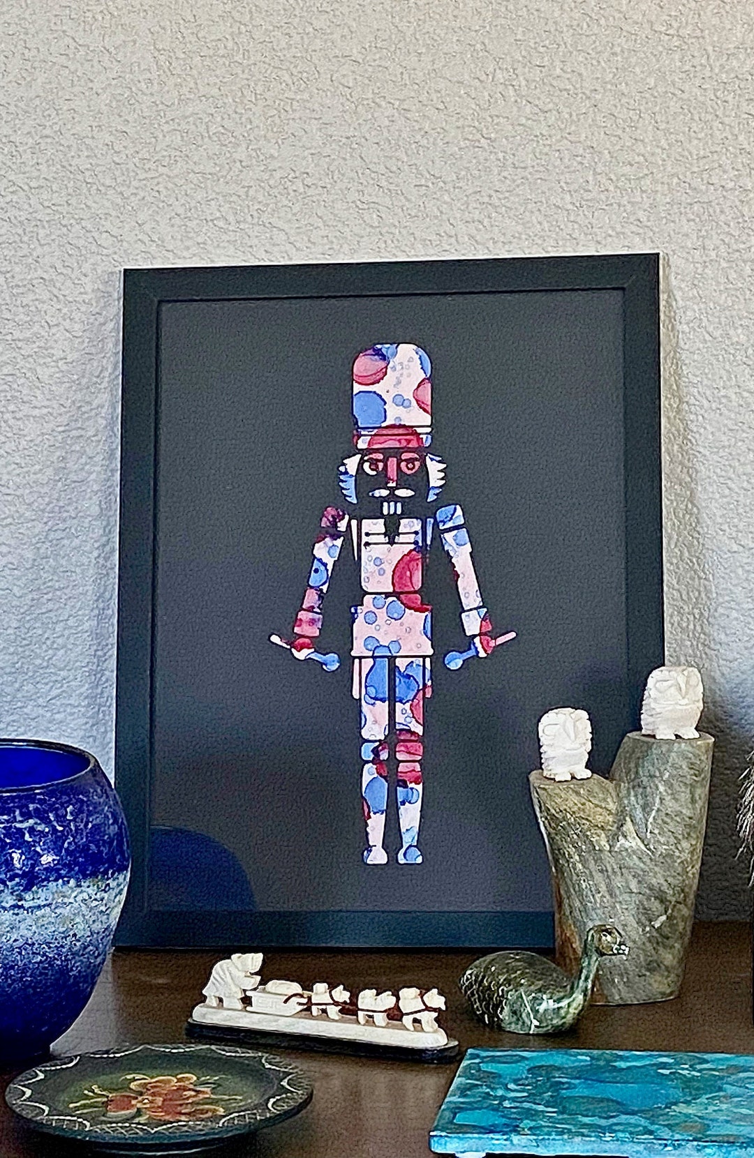 Christmas Nutcracker, Alcohol Ink Art, Handmade, Christmas Holiday ...