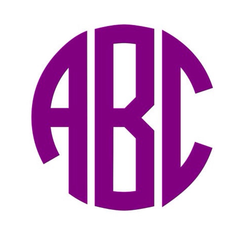 Monogram Decal - Etsy