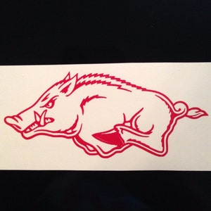 Arkansas Razorback Vinyl Sticker - Etsy