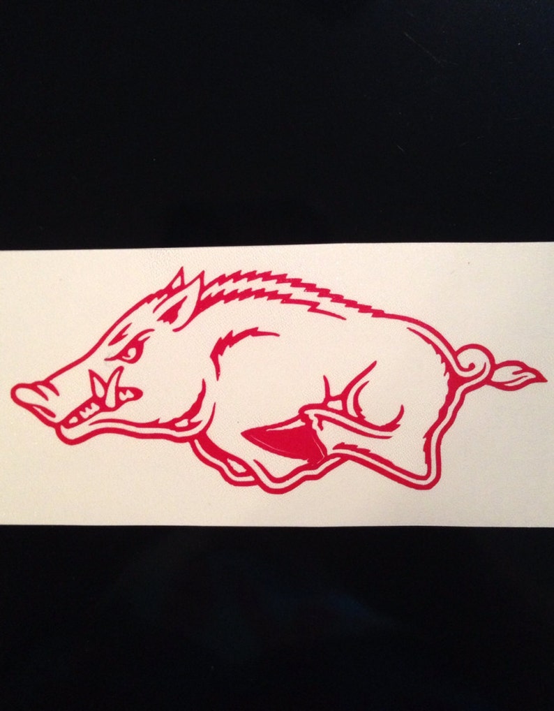 Arkansas Razorback Vinyl Sticker - Etsy