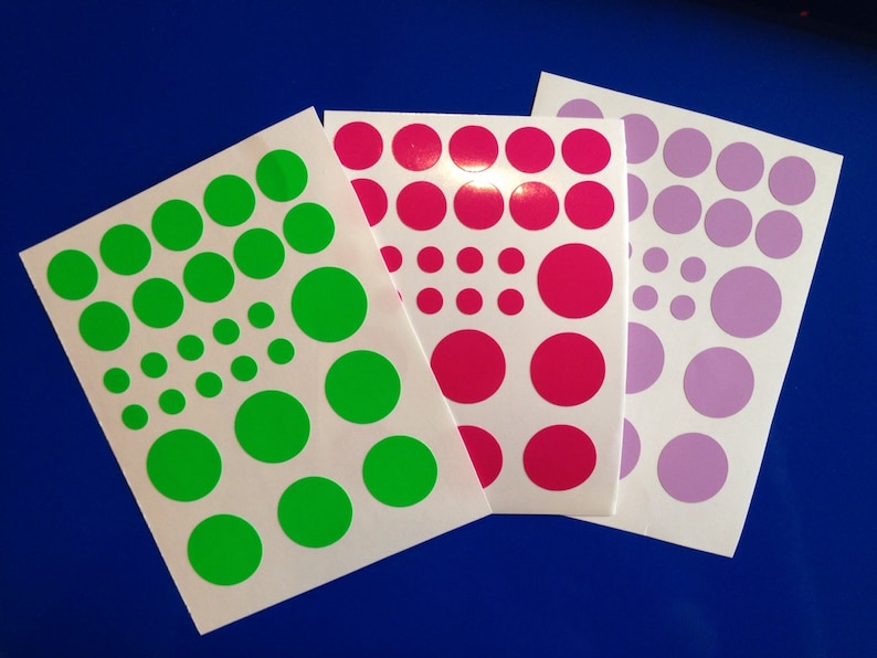 27 Vinyl Dots DIY Projects Different Size Dot Stickers - Etsy