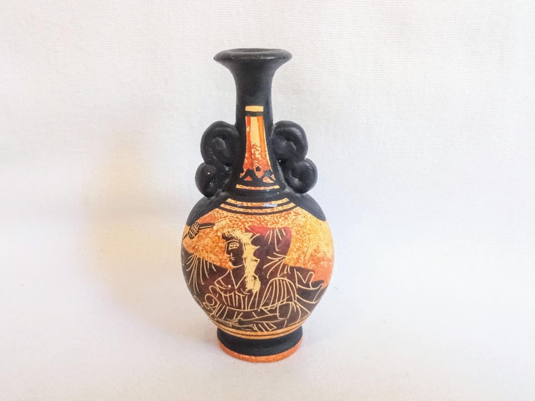 JP2537 Vintage Cypriot Pottery Vase/urn. Hand Made. Classic Greek ...