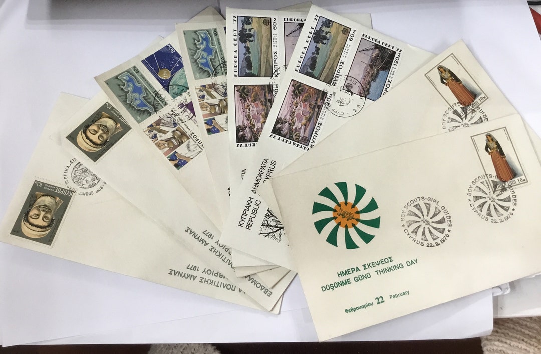 L47 8x Unaddressed First Day Covers From CYPRUS During 1977. 4 Lots of ...