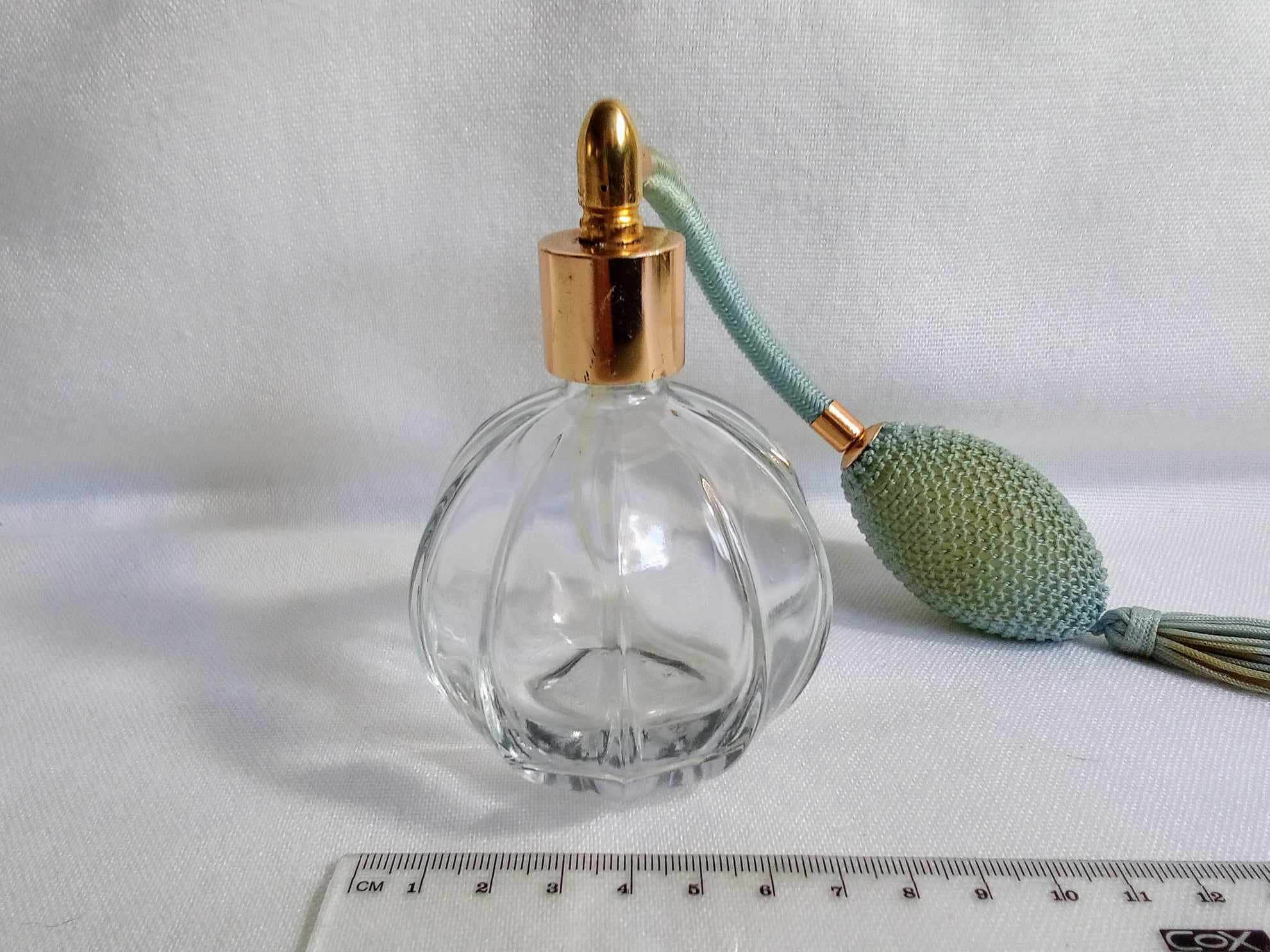 JP439 Vintage Glass Perfume Spray and Puffer. Tracked Global Shipping ...