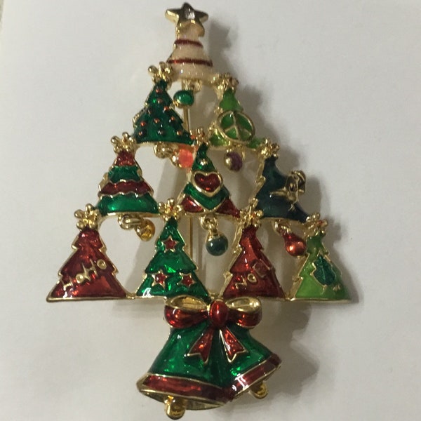 Christmas Tree Brooch - Etsy