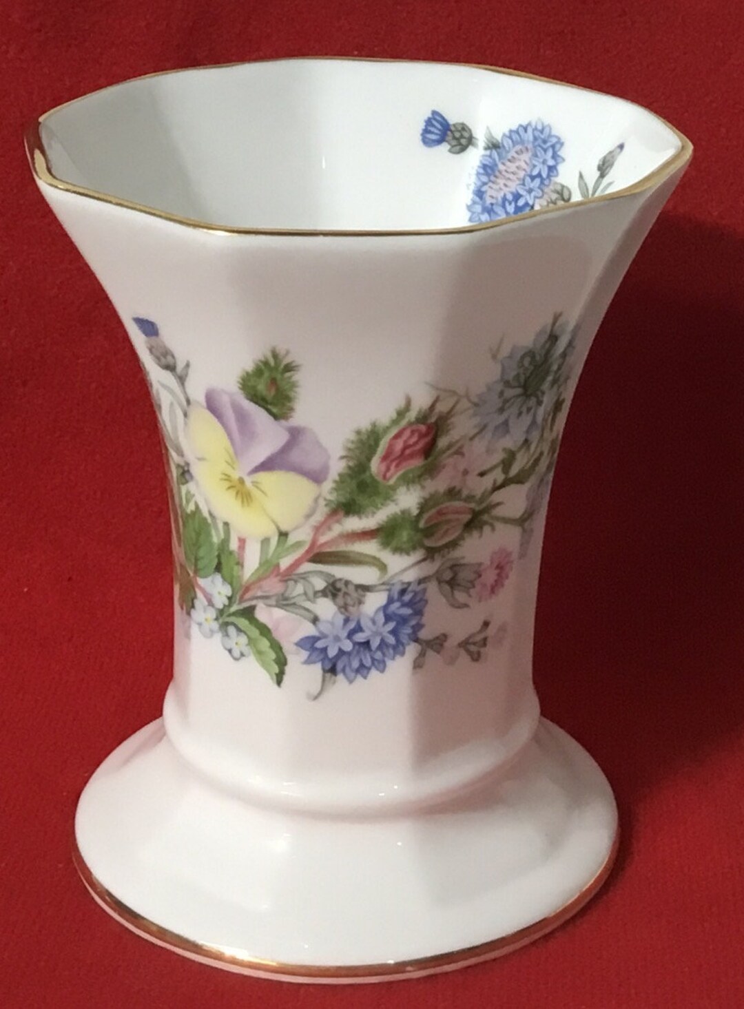 D6 Vintage Aynsely wild Tudor Bud Vase . Bone China Made in - Etsy