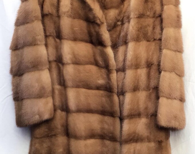 S12 Vintage C1980s SAGA MINK Brown Ladies Full Length Mink Fur Coat. UK ...