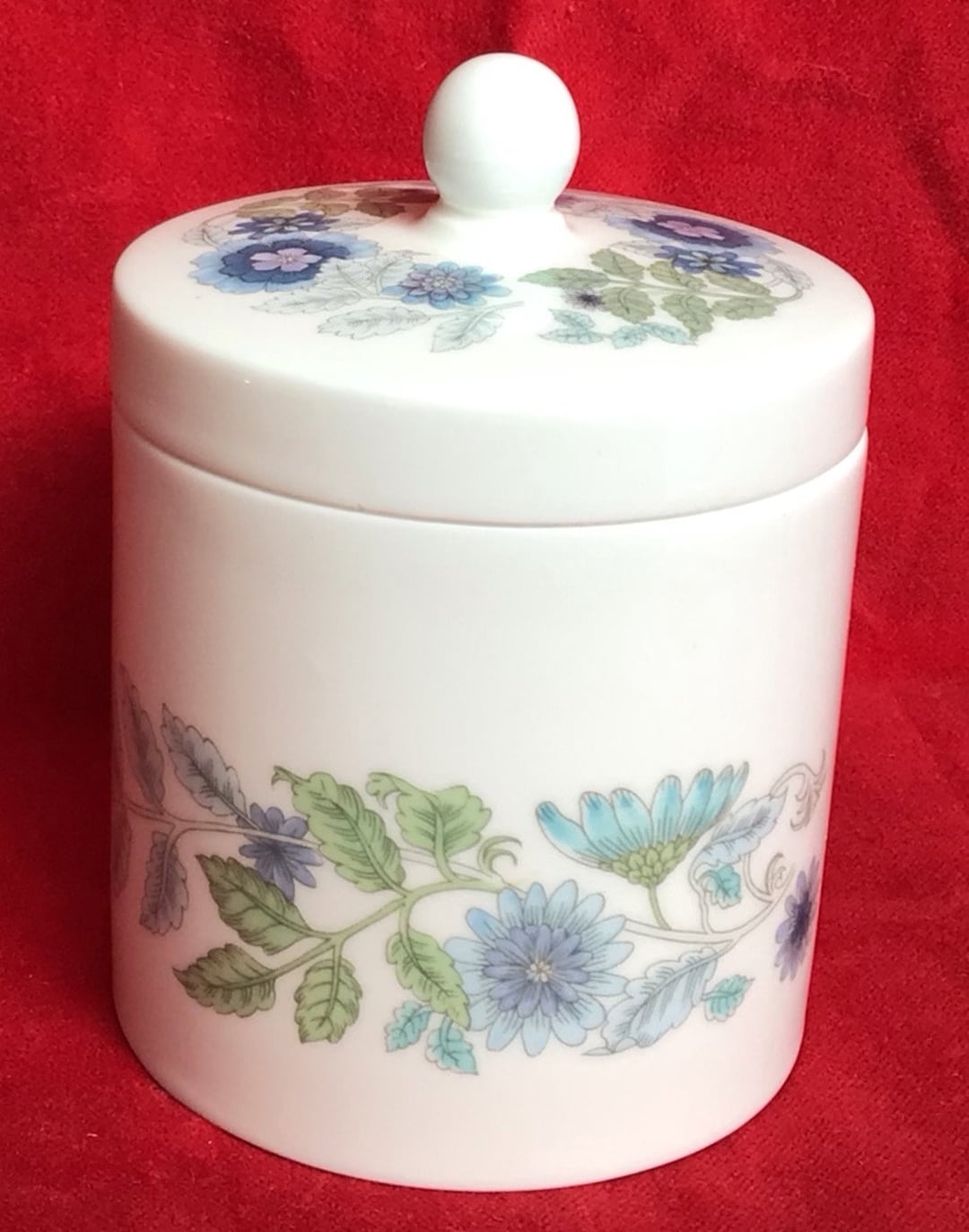 W128 Vintage Wedgwood Clementine Pattern Lidded Trinket Box. Bone China ...