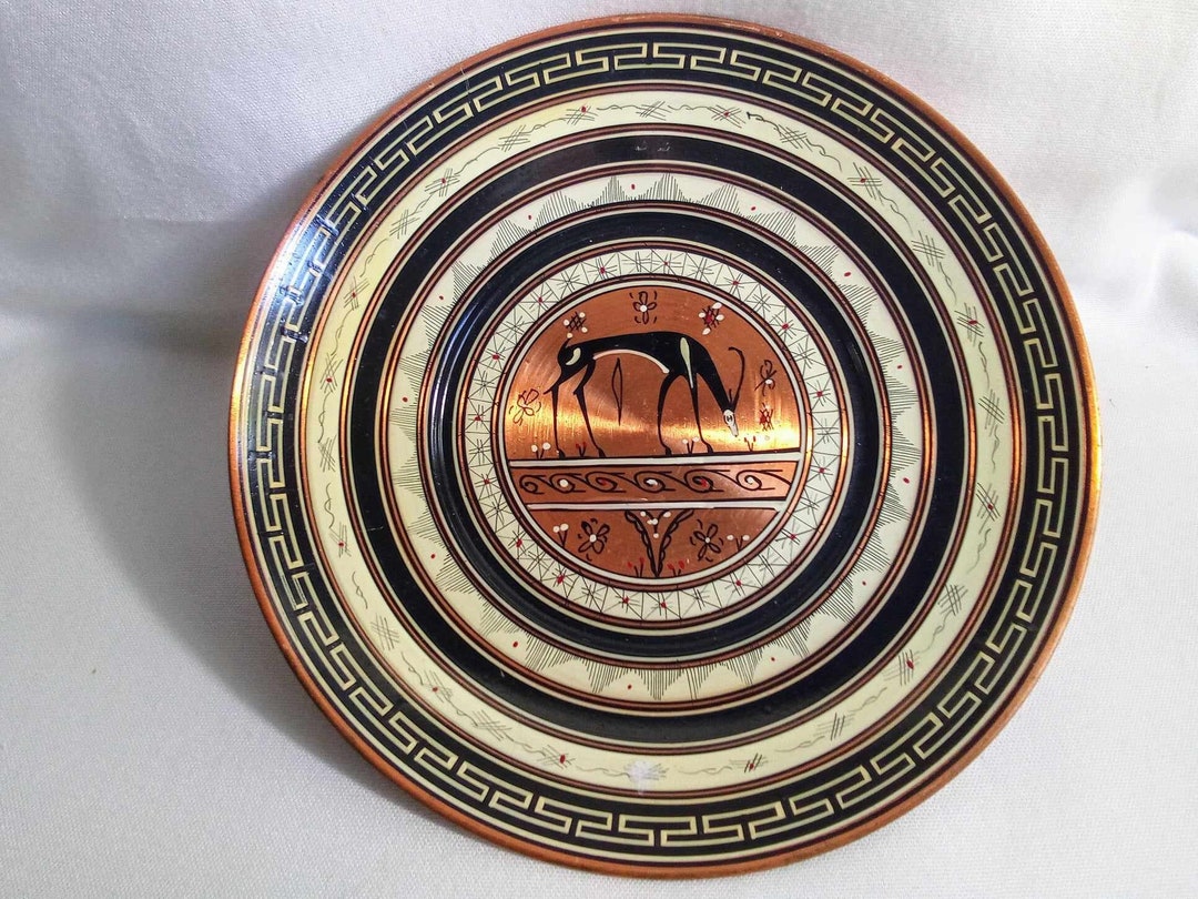 BC137 Vintage Copper Plate. Artisan. Made in Greece. Traditional Style ...