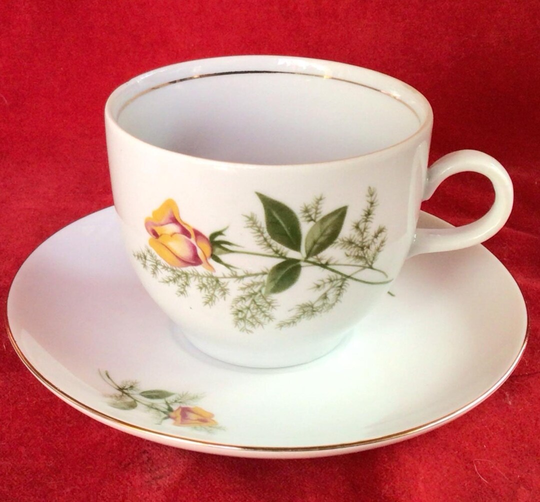 T190 Vintage KAHLA Pattern Tea/ Coffee Mug and Saucer.made in GDR. Tracked Shipping. - Etsy