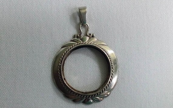 F74 Large Edwardian Inspired Solid Silver Pendant/Mou… - Gem