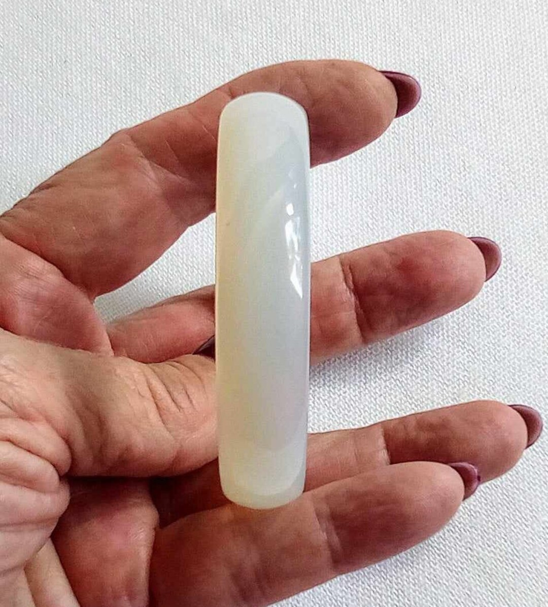 JP239. Beautiful Vintage Burmese White Jade Bangle. Free Global Shipping - Etsy