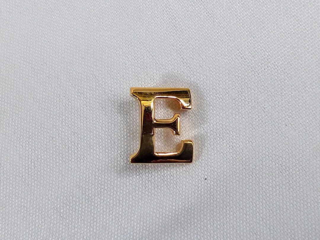 AB201 Vintage Gold Tone Letter "e" Brooch. - Etsy