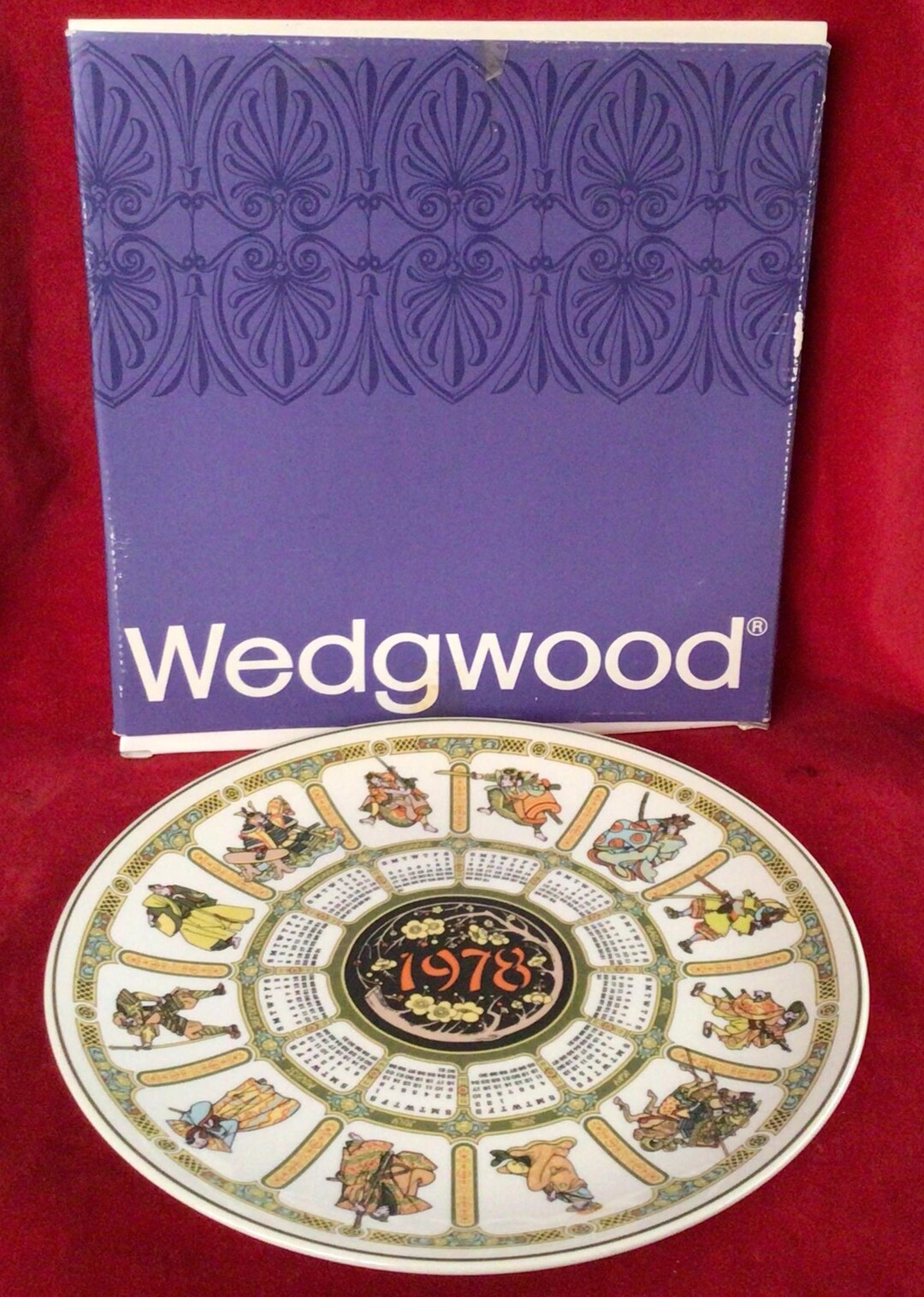 T20a Vintage 1978 Large Wedgwood “ Samurai Calendar Plate Eight Series ...