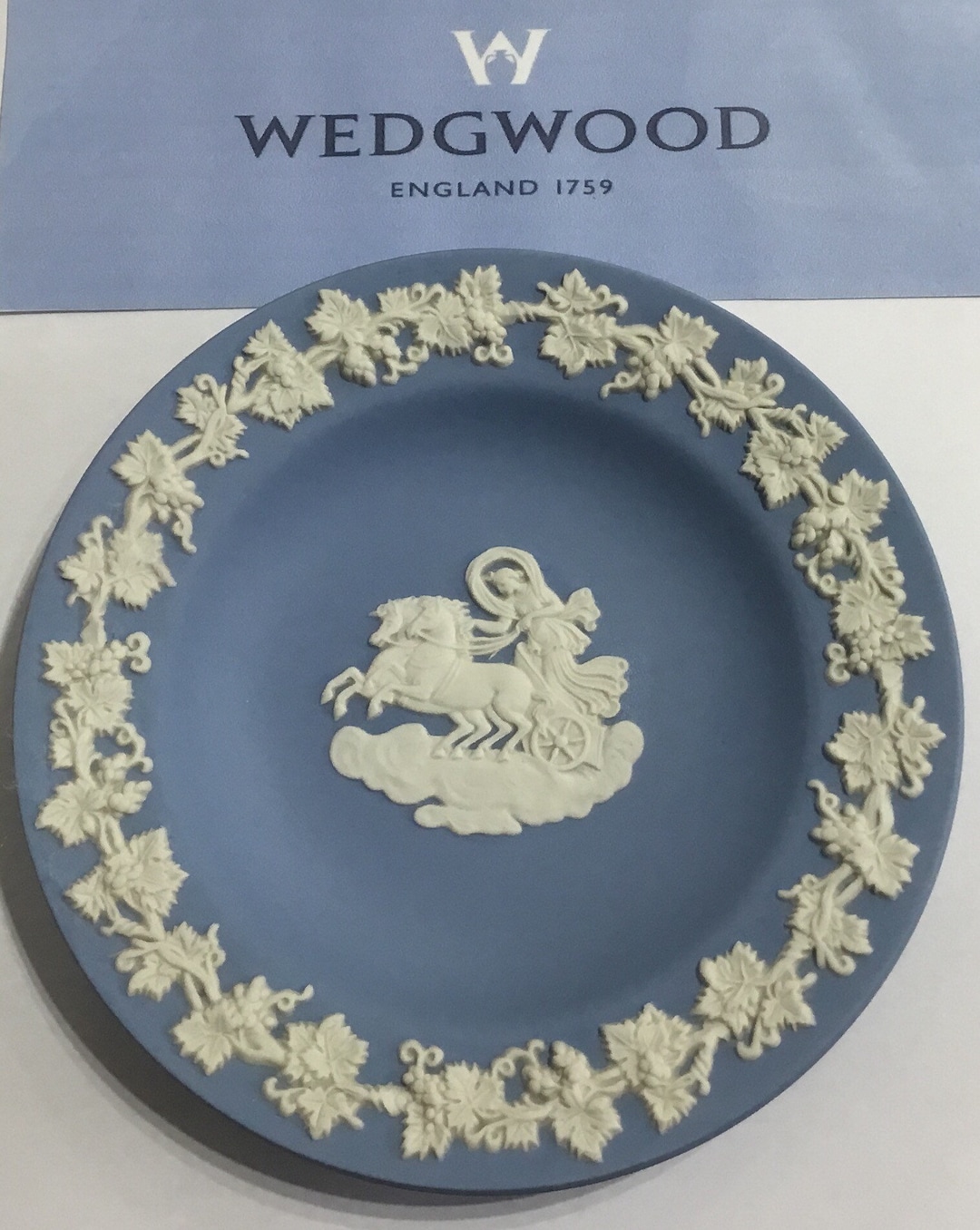 P30 Vintage Wedgwood Blue Jasper-ware Small Pin Dish. Tracked Shipping ...