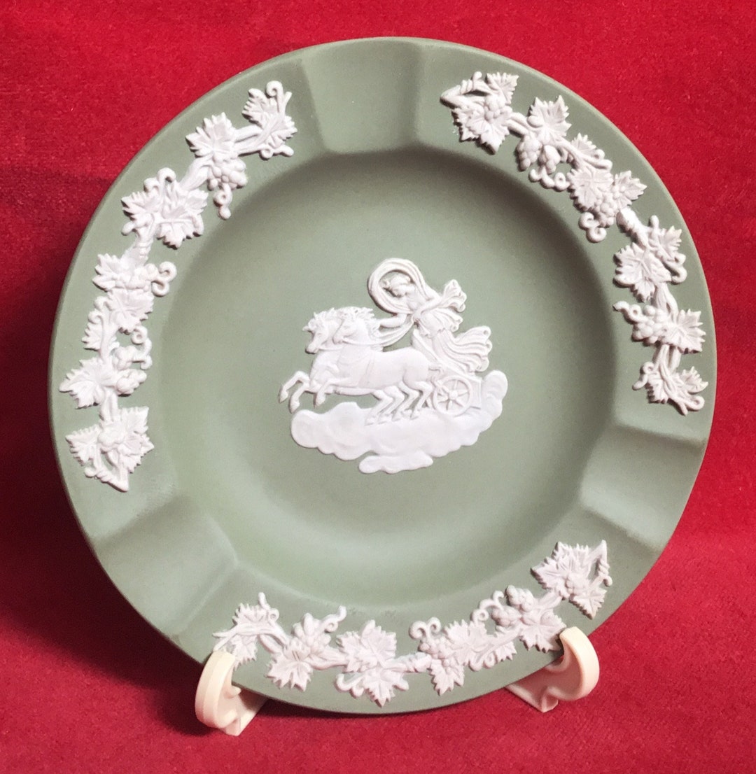 M60 Vintage Wedgwood Green Sage Jasper Ware Horse Ashtray. Made in ...