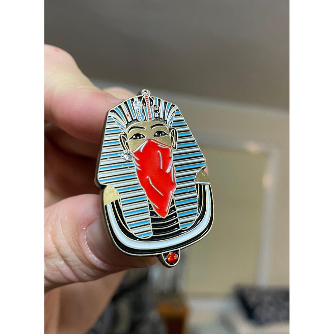 King Tut Egyptian Pin Pharaoh Hat Pin With Egypt Inlaid Gemstones ...