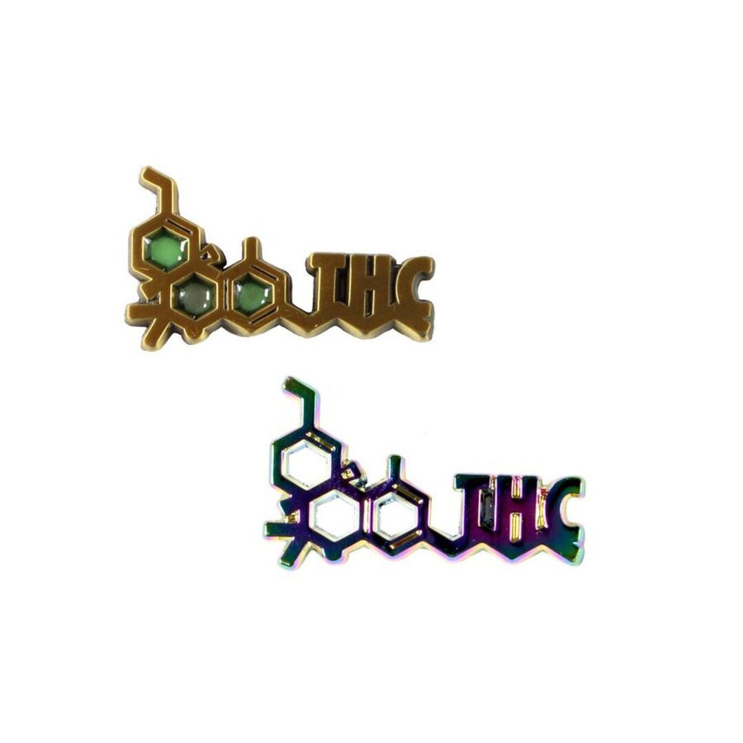 The THC Molecule Pin Set - Weed Pins Enamel Pin Custom Lapel Hat Pin - Etsy